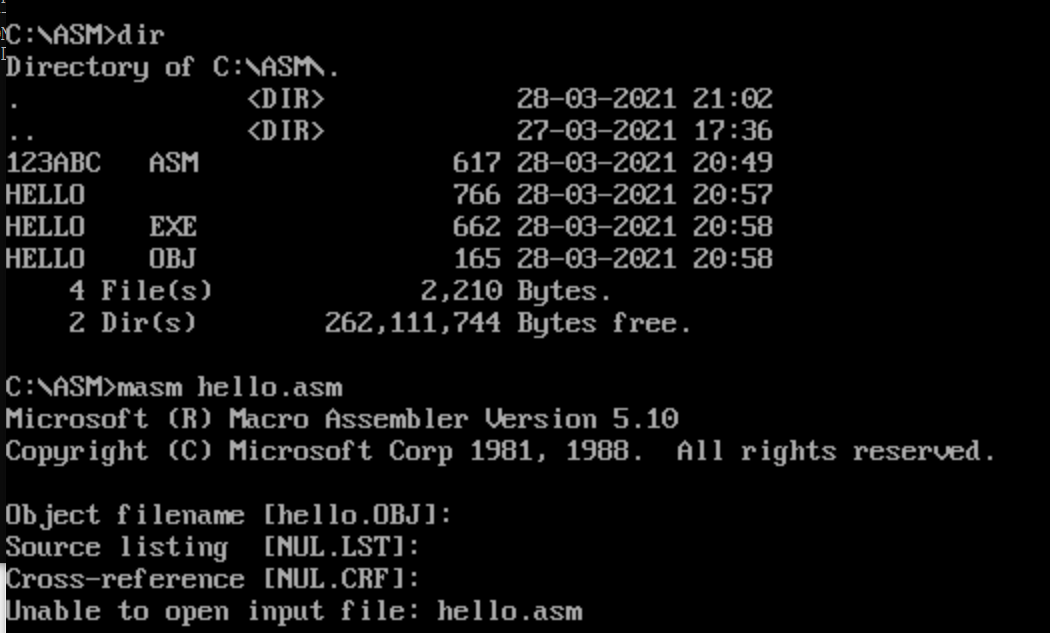 关于DOSBox出现unable to open input file问题的解决方法-CSDN博客