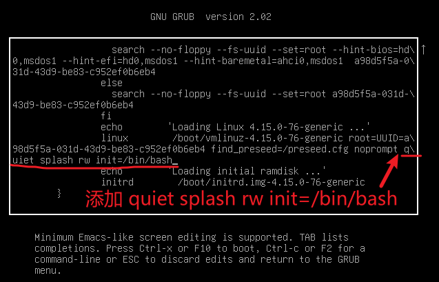 Ubuntu18.04进入救援模式修改遗忘的root密码_liunx ubuntu急救模式怎么改root密码-CSDN博客