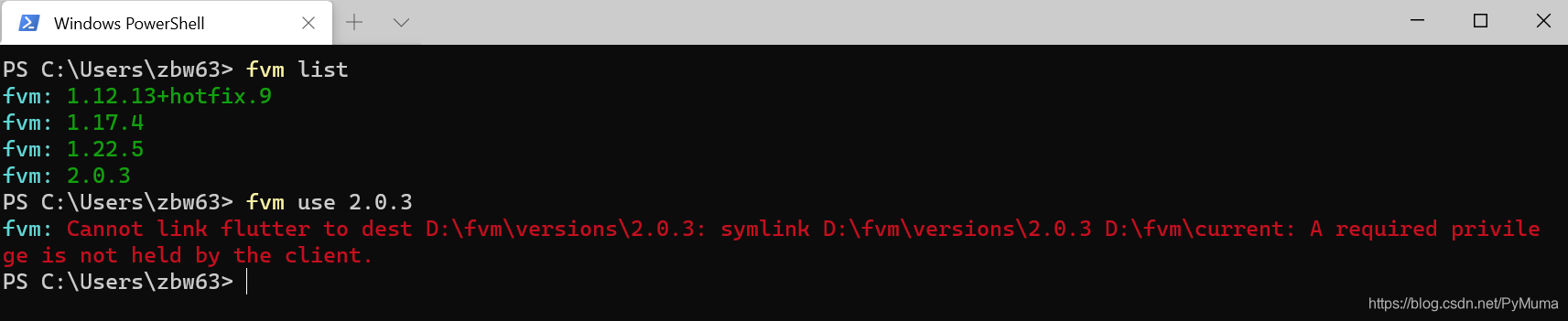 Win10使用fvm实现多个flutter版本的快捷切换win10 Fvm Csdn博客