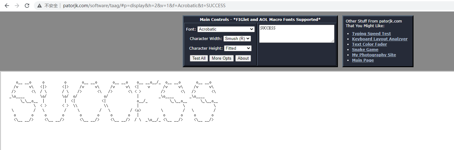 控制台打印花式字体 patorjk.com_控制台 花体字 生成-CSDN博客