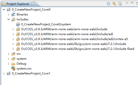 CrossCore Embedded Studio——看一下新建的工程都有些什么（二）_crocess core embeded studio-CSDN博客