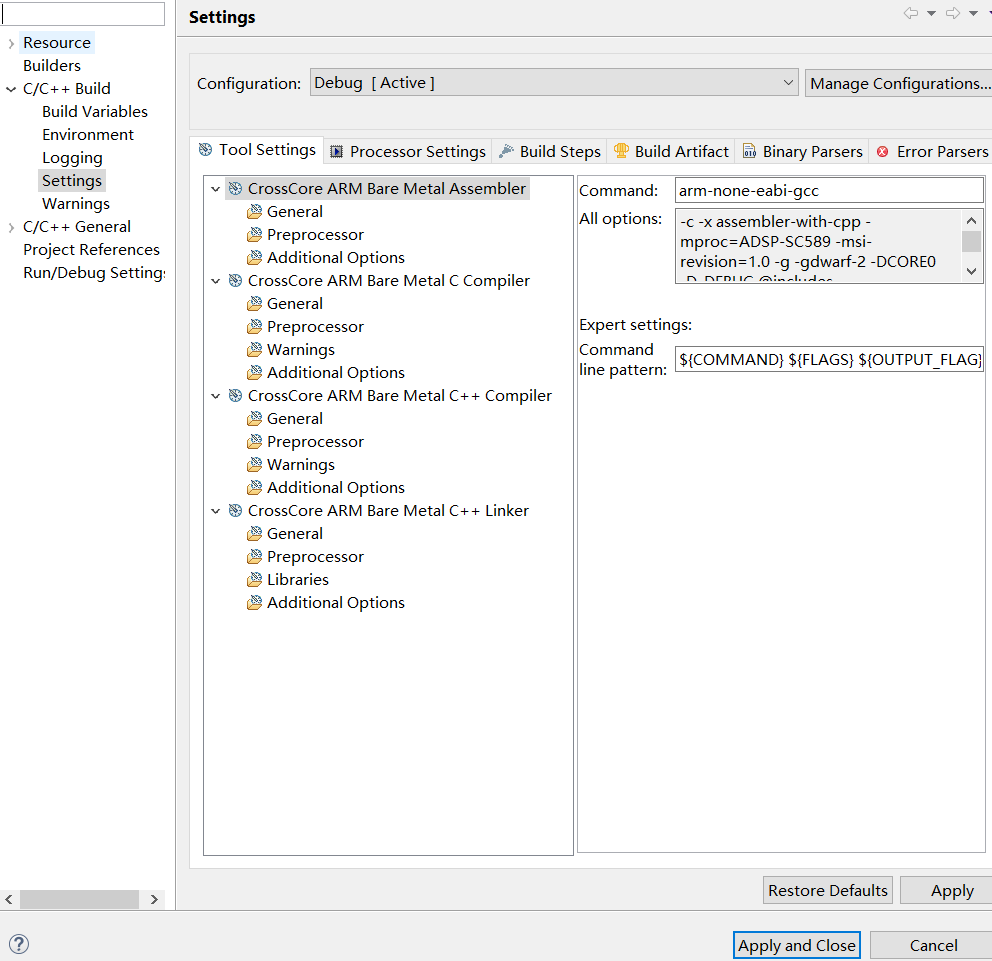 CrossCore Embedded Studio——Managing Build Configurations（五）_crosscoreembeddedstudio-rel2.5.0-CSDN博客