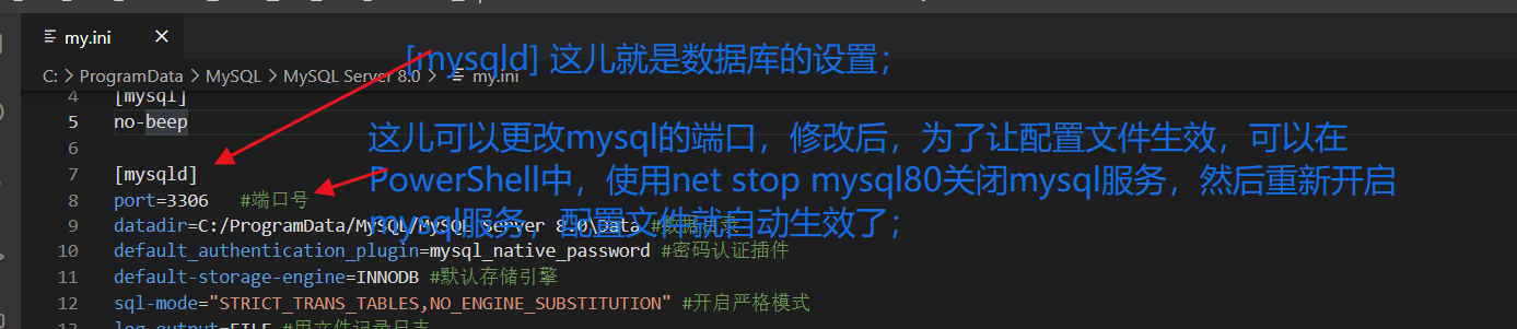 MySQL介绍五：MySQL配置文件my.ini，部分配置项介绍；（这篇博客很重要！！！）_my.ini文件内容-CSDN博客