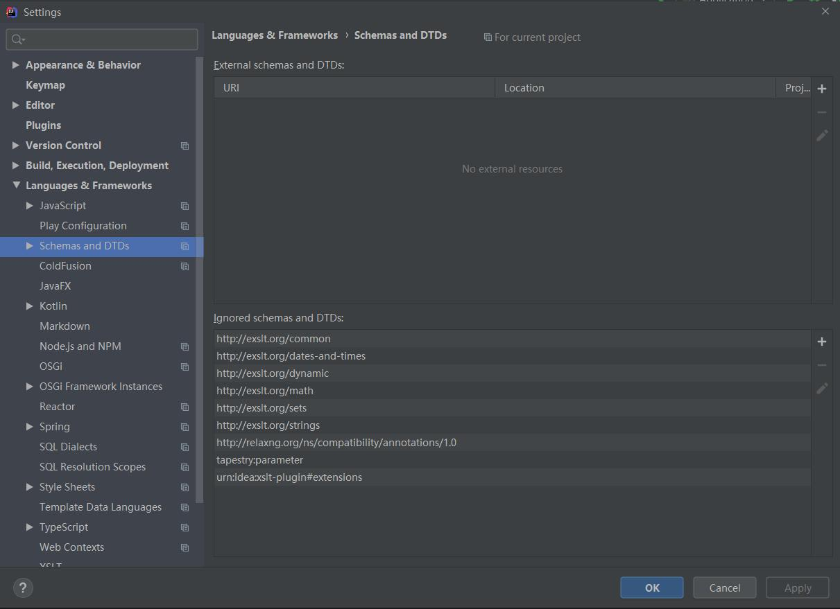 2021-03-30- idea报URI 未注册 (Settings | Languages & Frameworks | Schemas ...