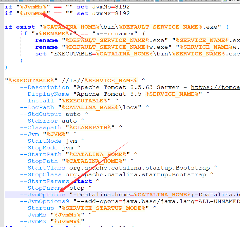 tomcat8w.exe windows服务器tomcat自启动 JVM设置 tomcat绿色版 tomcat作为服务启动_tomcat8w startup mode中jvm,exe ...