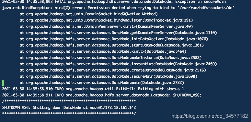 Permission Denied When Trying To Bind To ‘varrunhdfs Socketsdn‘ Permission Denied When