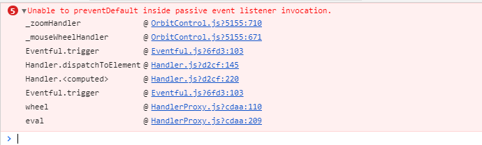 [violation] Added Non Passive Event Listener To A Scroll Blocking ＜some＞ Event Consider Marking