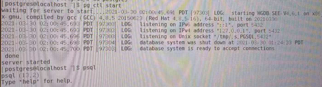 linux下启动数据库的时候，waiting for server to start....stopped waiting pg_ctl:could not start server ...