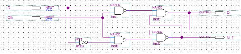 Quartus-II实现D触发器的三种方式_用与非门实现d触发器-CSDN博客