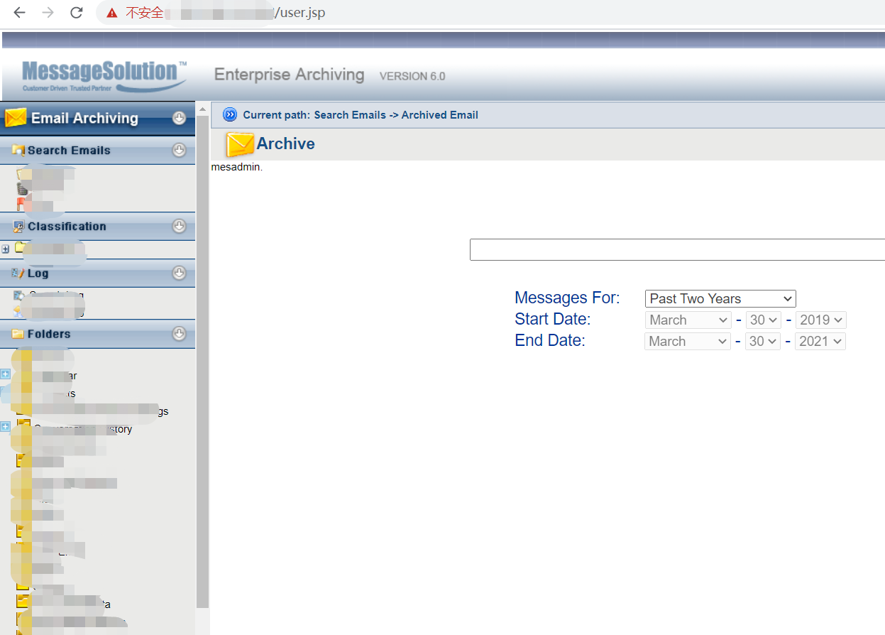 CNVD-2021-10543 -- MessageSolution 邮件归档系统EEA 信息泄露漏洞-CSDN博客