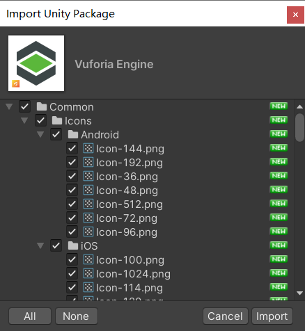 AR春联（Vuforia学习）[使用Unity2020.3.1和com.ptc.vuforia.engine-9.4.6_2.tgz]（配置）1_vuforia engine包-CSDN博客