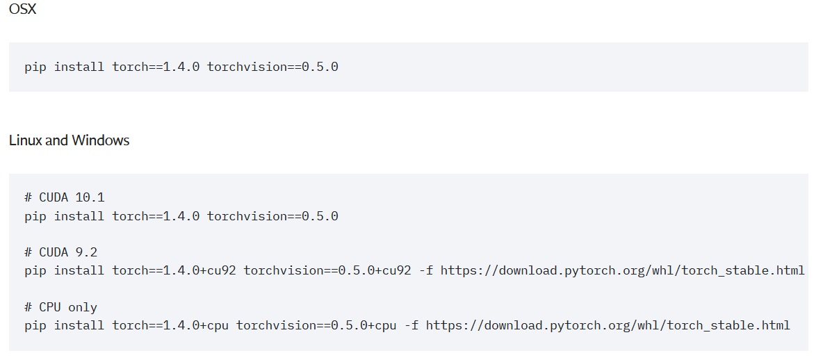 Pytorch installation (CPU version) - Programmer Sought