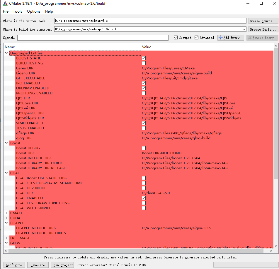 用cmake在win10配置colmap_colmap配置 win-CSDN博客