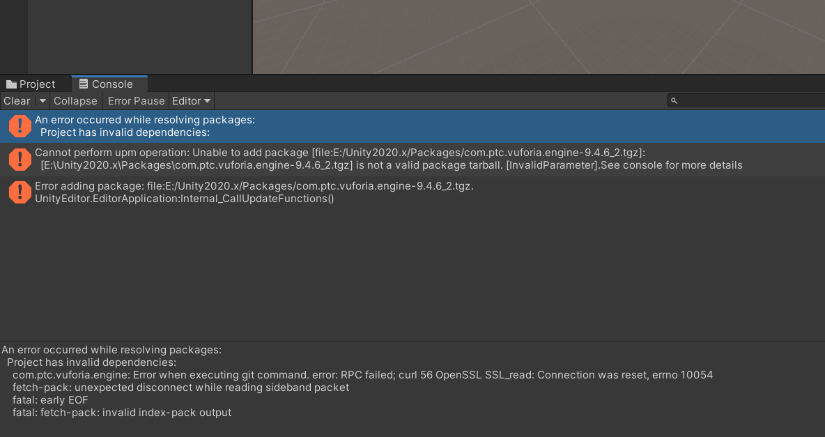 AR春联（Vuforia学习）[使用Unity2020.3.1和com.ptc.vuforia.engine-9.4.6_2.tgz]（配置）1_vuforia engine包-CSDN博客