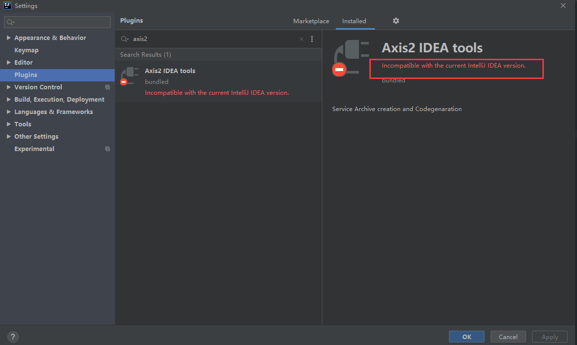 Idea安装axis2插件报错解决方案_idea社区版安装axis2报错-CSDN博客