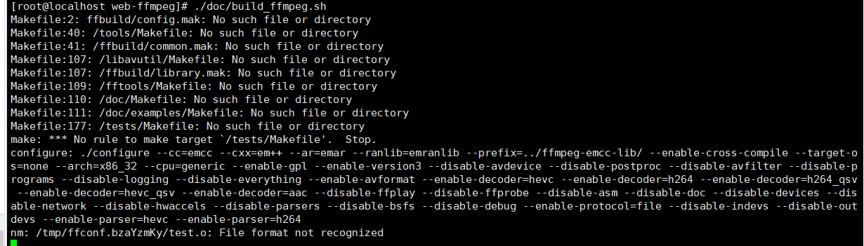 搭建webassembly网页播放器(三)---emcc编译ffmpeg编译库_emcc 编译 ffmpeg-CSDN博客