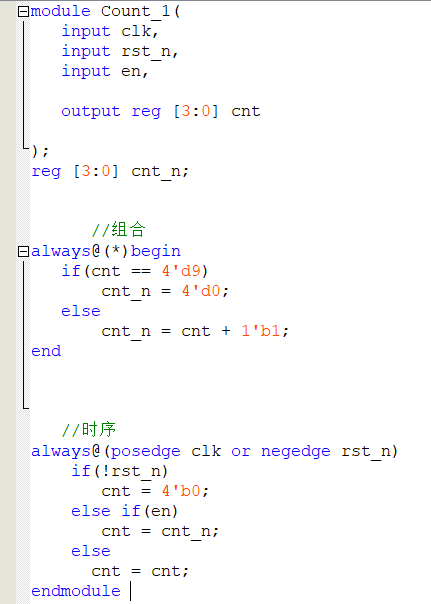 Verilog基础知识-——模10计数器设计及仿真_Fighting_XH的博客-CSDN博客_verilog计数器