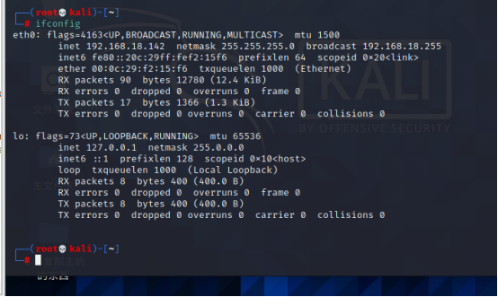 kali用ifconfig命令获取不到ip，只有lo的127.0.0.1，没有eth0的解决方案_kaliifconfig-CSDN博客