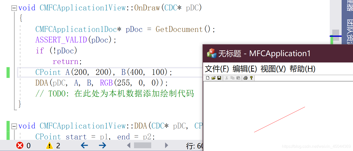 Dda算法画直线 源代码 1 根据直线dda算法补全line函数 其中直线斜率0
