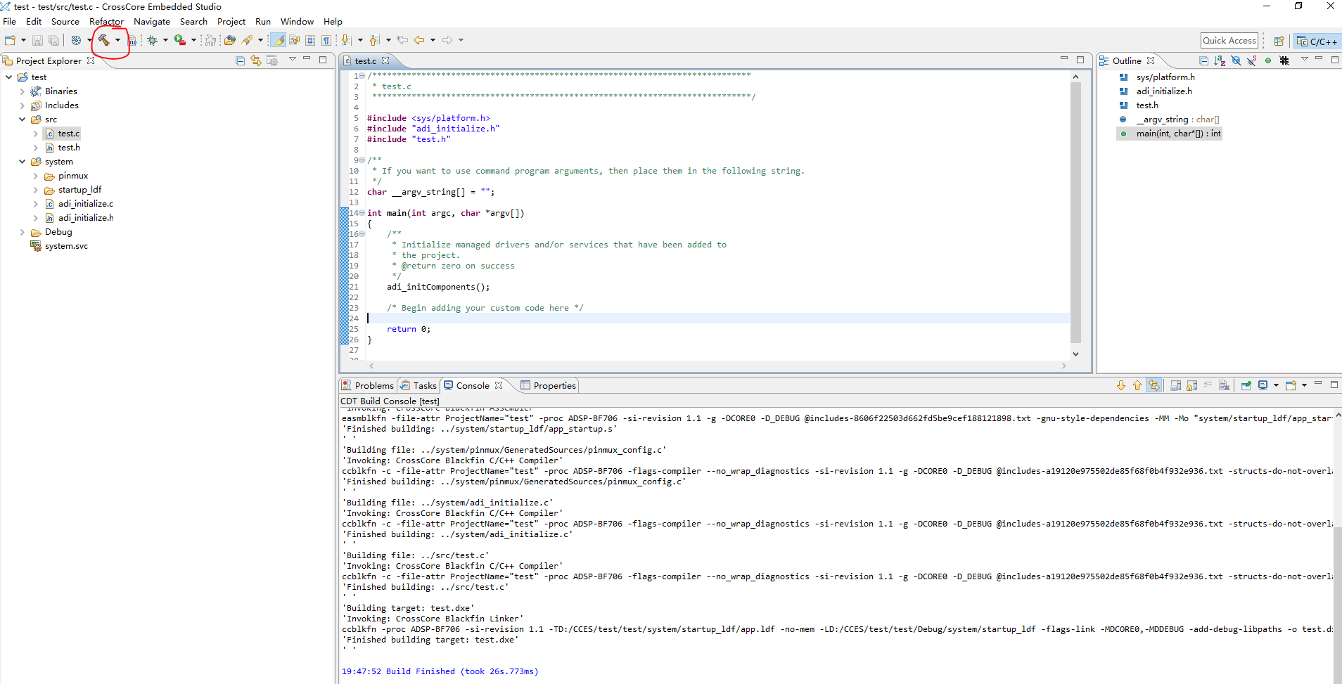ADI-DSP-BF706之CCES操作仿真及烧写程序_dsp开发 adi license-CSDN博客