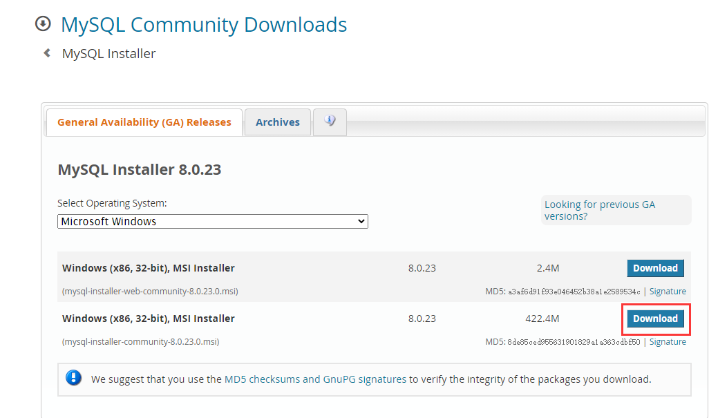 Windows10中 MySQL 8.0.23.0完整安装步骤（包括下载地址）_mysql8.0下载_心语709的博客-CSDN博客