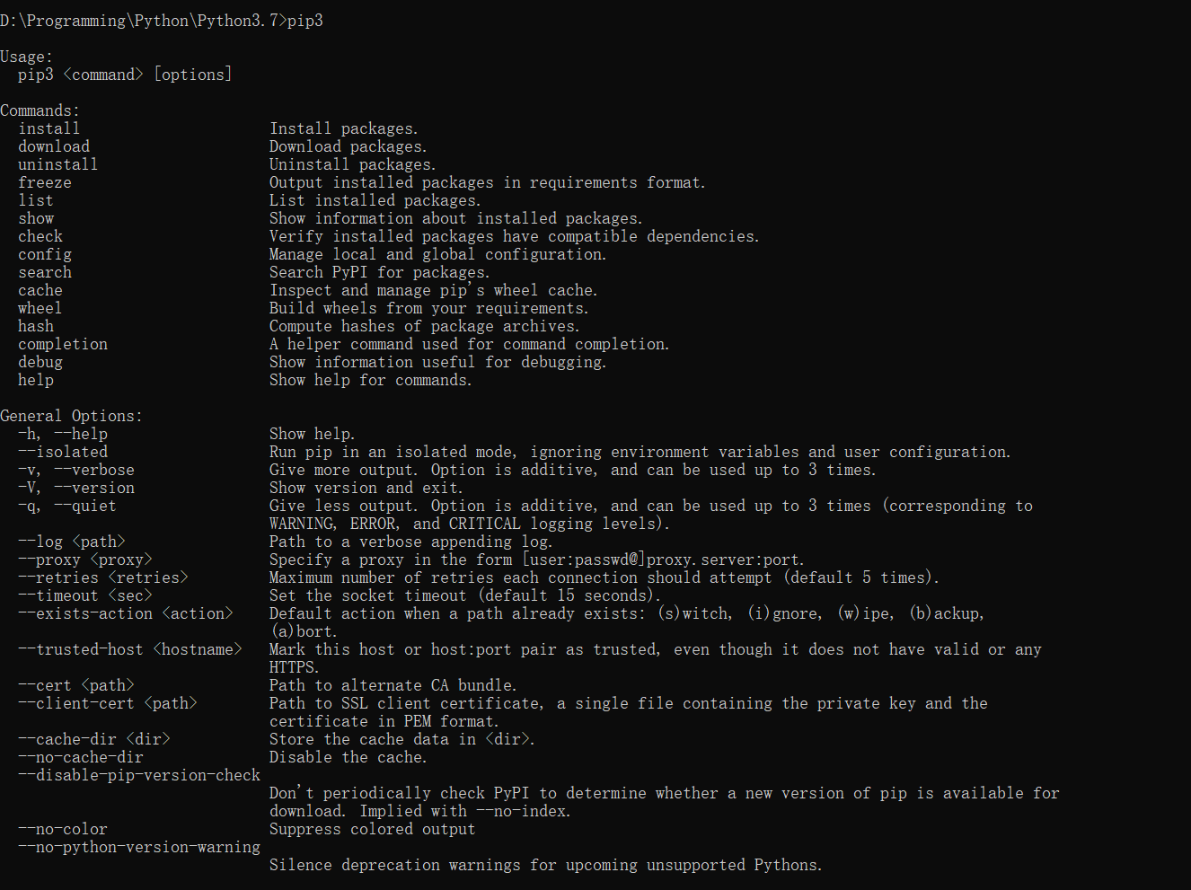 pip常用指令总结_pip语句-CSDN博客