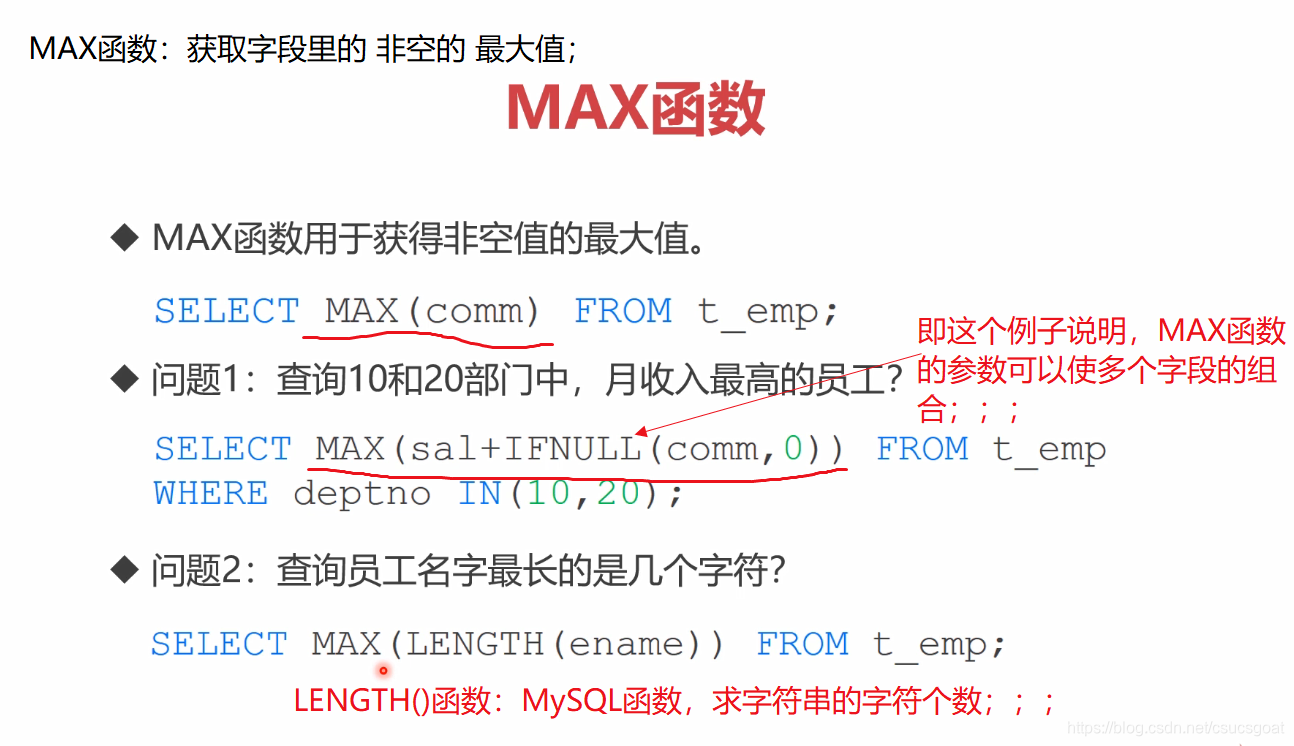数据库的高级查询二:聚合函数(sum、max,min,avg,count)聚合函数求和 Csdn博客