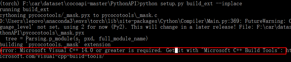 Modulenotfounderror No Module Named ‘pycocotools‘modulenotfounderror 
