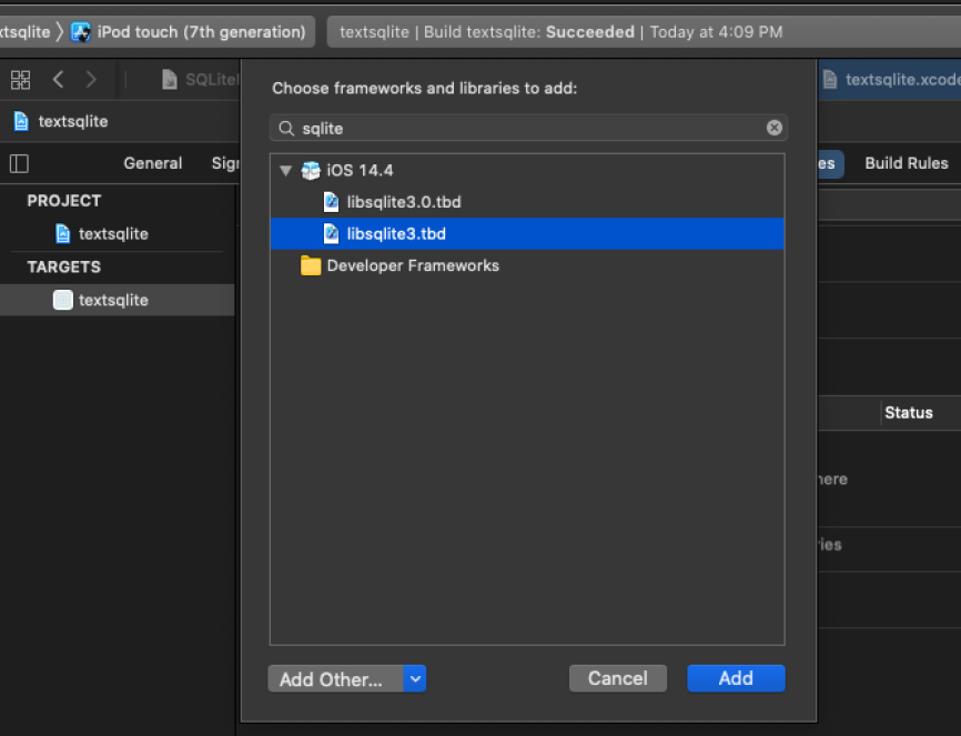 Swift 操作sqlite数据库（引用sqlite3库） Swift 倒入sqllite3 Csdn博客