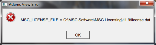 Adams View Error: MSC_LICENSE_FILE = C:\MSC.Software\MSC.Licensing\11.9\license.dat-CSDN博客