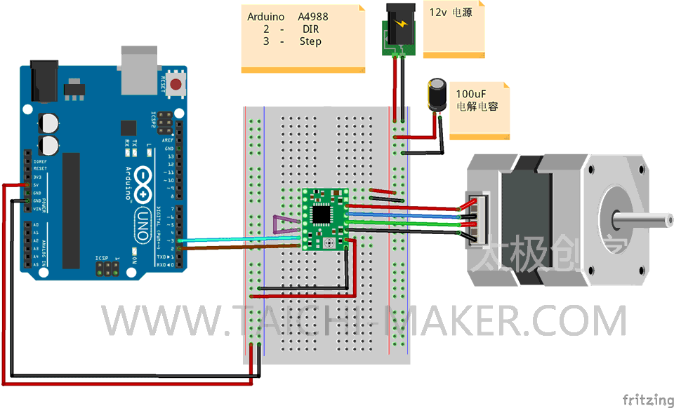 A4988驱动NEMA步进电机(42步进电机)_a4988驱动器接线图-CSDN博客