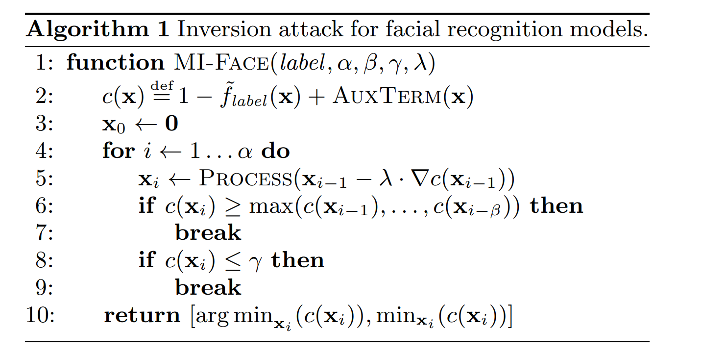 【论文笔记08】Model inversion attacks that exploit confidence information and basic countermeasures 模型 ...