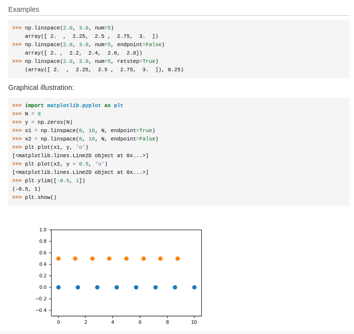 numpy.linspace使用详解_myline = numpy.linspace(1, 22, 100)-CSDN博客