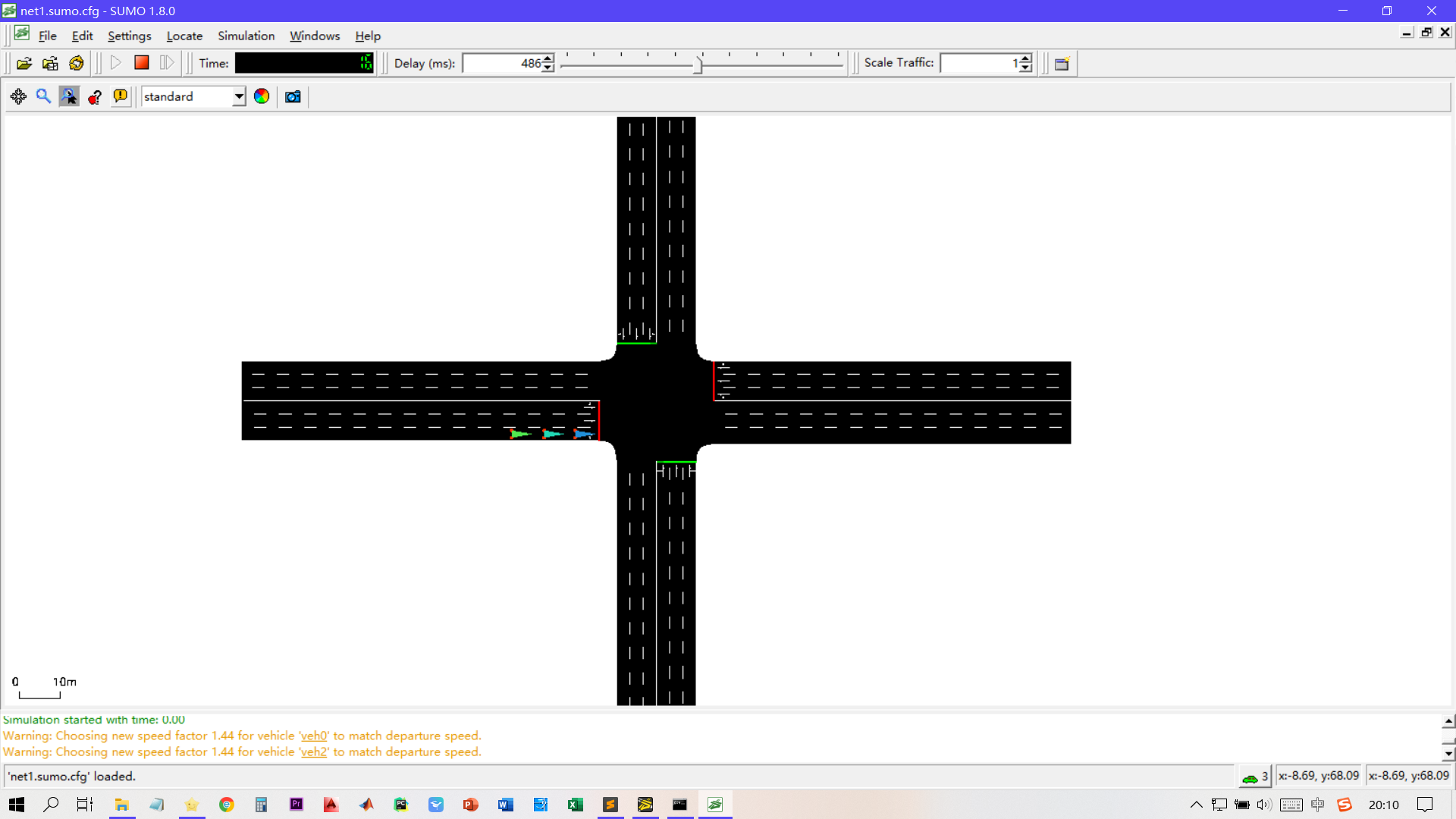 SUMO仿真教程（3）—— 仿真运行（net file、rou file、sumocfg file）_sumo怎么仿真-CSDN博客