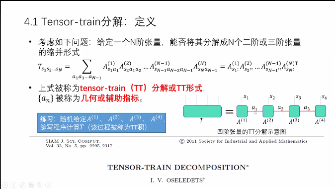 Tensor Train 分解-CSDN博客
