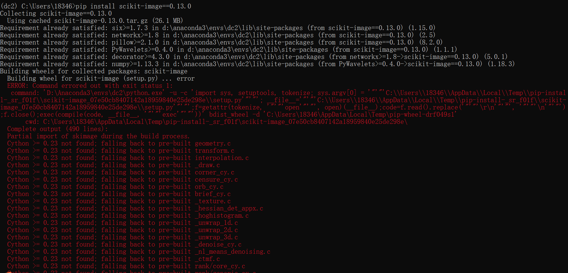 pip install scikit-image==0.13.0安装问题-CSDN博客