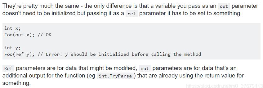 【C#】C#中的ref、out关键字的应用与区别-CSDN博客