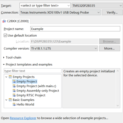 CCS8.0--F28335工程模板的建立_f28335模板-CSDN博客