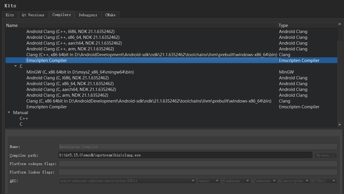 Qt for WebAssembly 环境配置 - 知其然并知其所以然_qt5.15 配置emscripten-CSDN博客