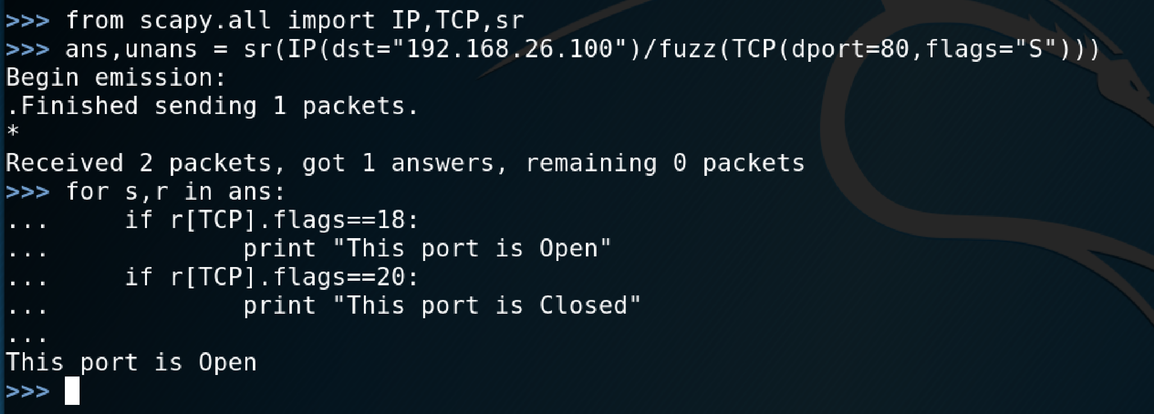 Scapy模块_如何用scapy工具实例化一个ethernet类的一个对象_I先生007的博客-CSDN博客