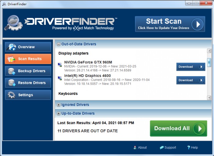 DriverFinder（电脑驱动升级软件）官方正式版V4.1.0.0 | 最好的电脑驱动软件之一 | win10更新驱动用什么软件_威航软件 ...