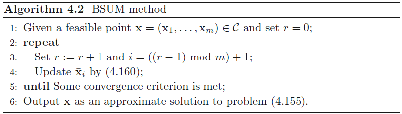非凸问题的优化 Bsum 迭代分块连续上界最小化，block Successive Upper Bound Minizationbsum 