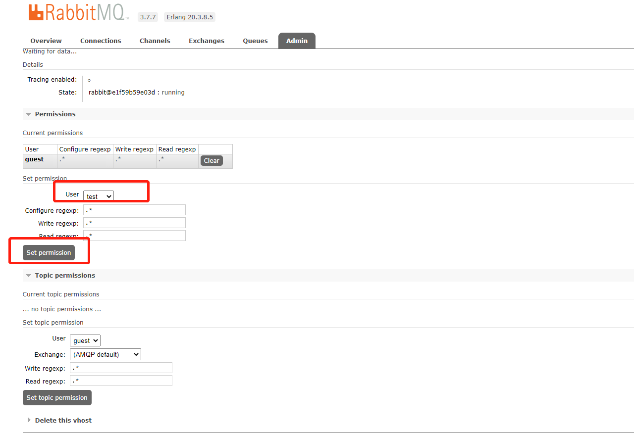 （三）RabbitMQ管理界面使用——用户权限vhost等设置_admin处添加vhost-CSDN博客