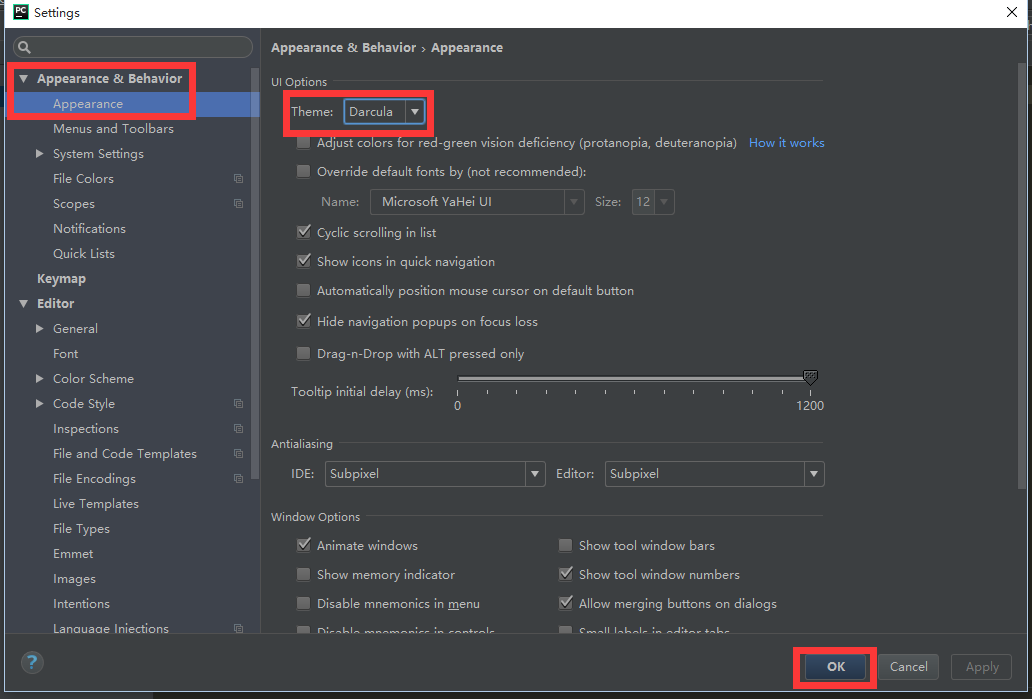 PyCharm主题、字体设置_pycharm字体推荐-CSDN博客