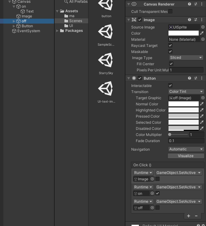 Unity 用Button控制图片的显示与隐藏（超简单）不用代码_unity c# 图片点击隐藏-CSDN博客