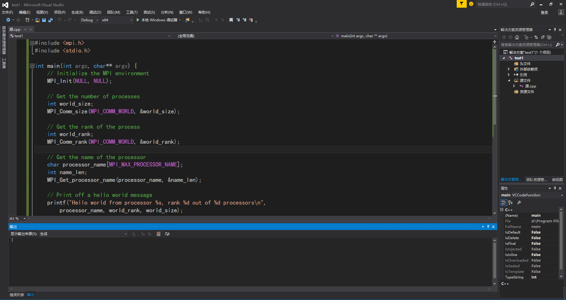 Visual studio配置第一个MPI并行程序_-n 8 $(targetpath)-CSDN博客
