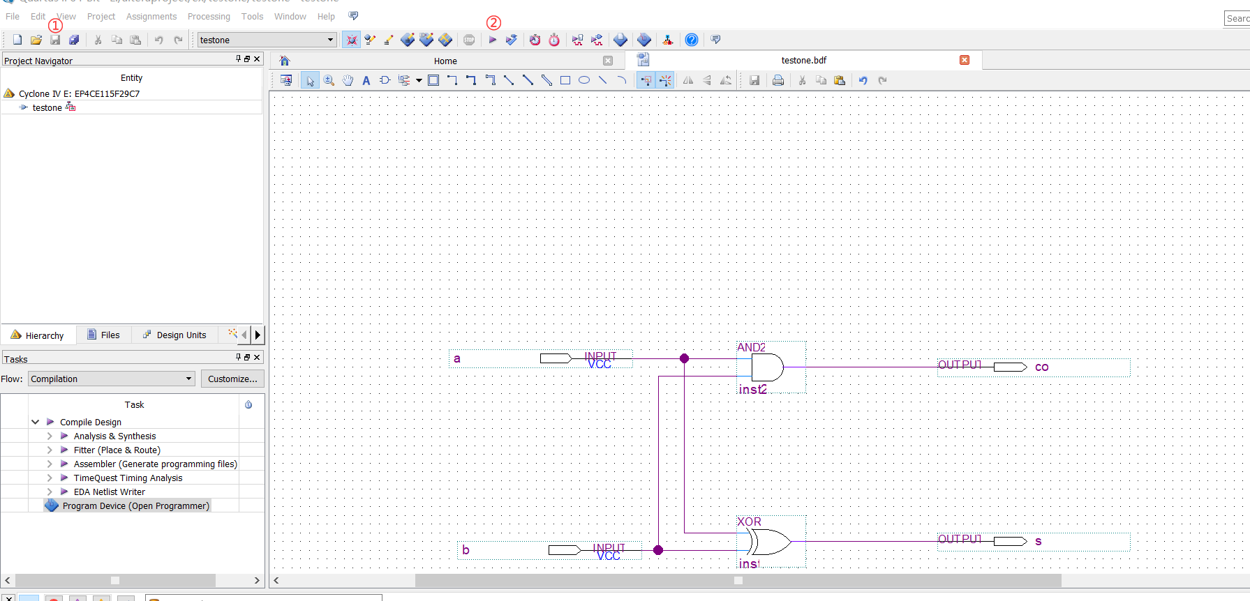 FPGA实验一： 原理图与VHDL设计初步_fpga系统原理图如何绘制_Nam、CH的博客-CSDN博客