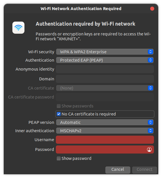 Ubuntu20.04连接校园网WiFi_ubuntu连接校园网-CSDN博客