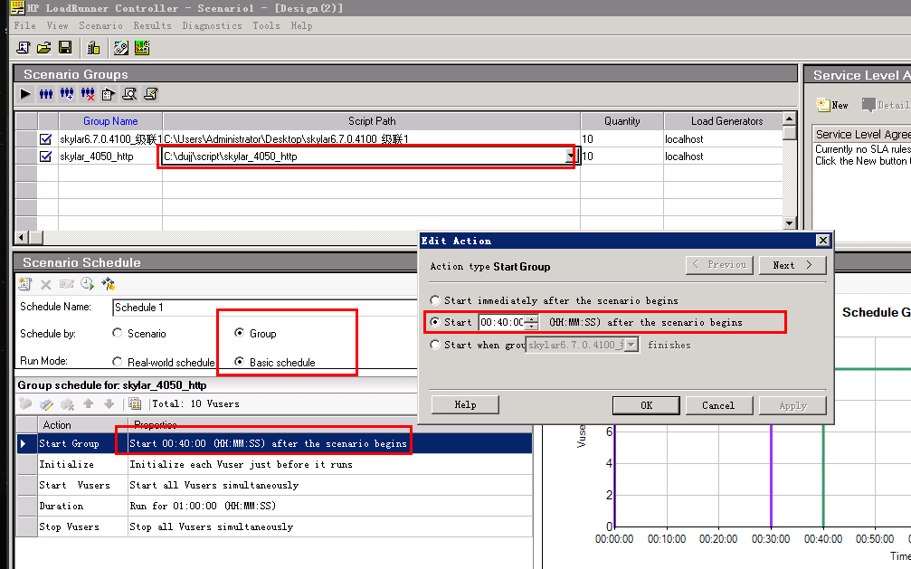 压测工具Loadrunner多场景串行执行与定时执行设置_loadrunner 按分钟执行不同接口-CSDN博客