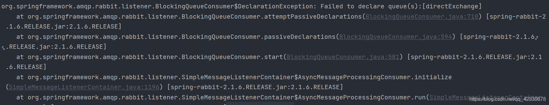 Failed To Declare Queues Xxx 问题解决 Csdn博客